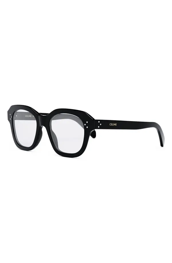 Celine 50mm Butterfly Optical Glasses - Shiny Black