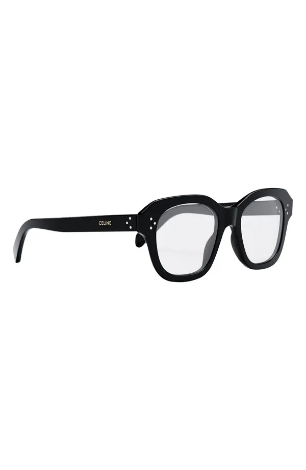 Celine 50mm Butterfly Optical Glasses - Shiny Black
