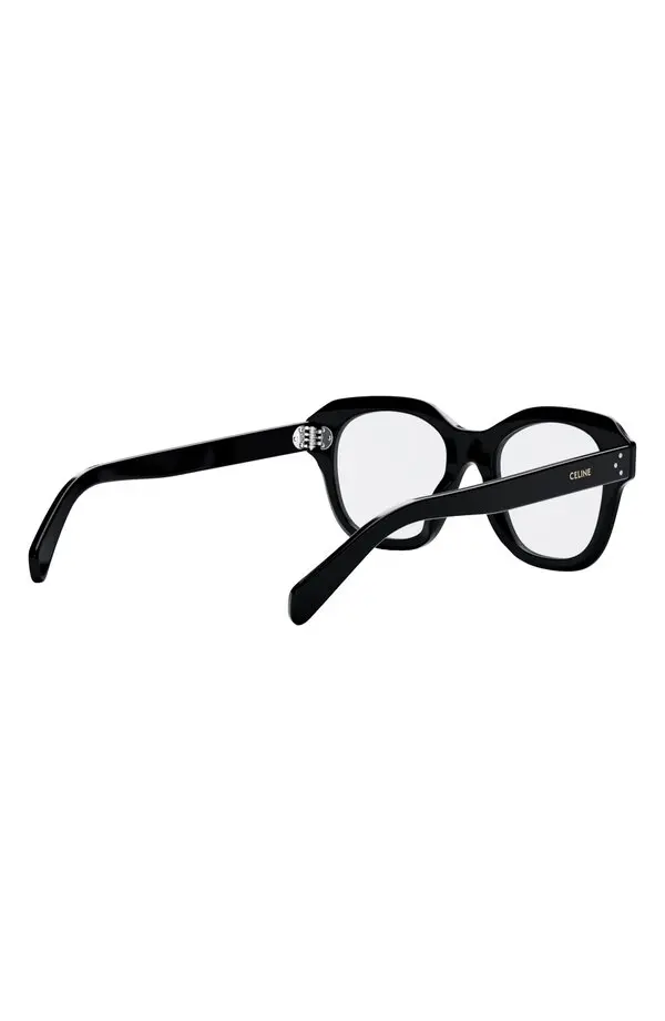 Celine 50mm Butterfly Optical Glasses - Shiny Black