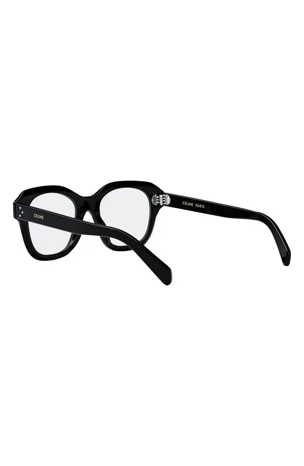 Celine 50mm Butterfly Optical Glasses - Shiny Black