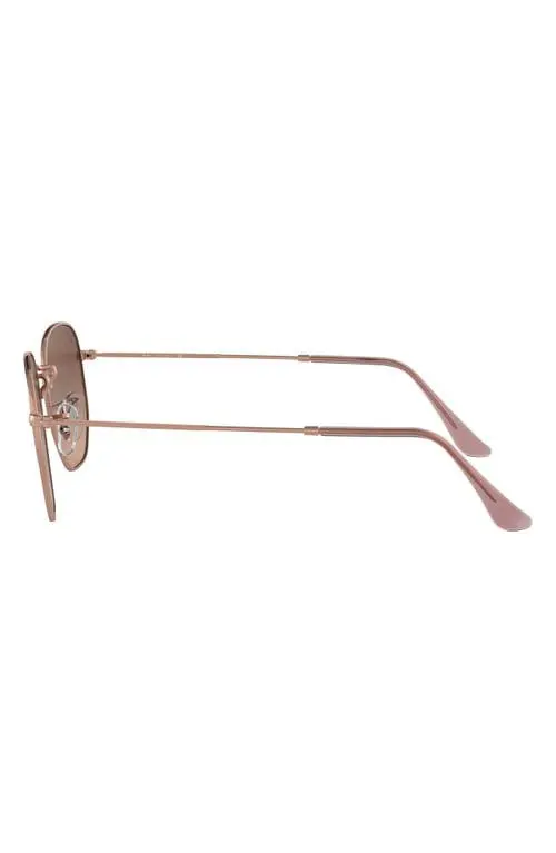 Ray-ban 54mm Hexagonal Sunglasses - Copper