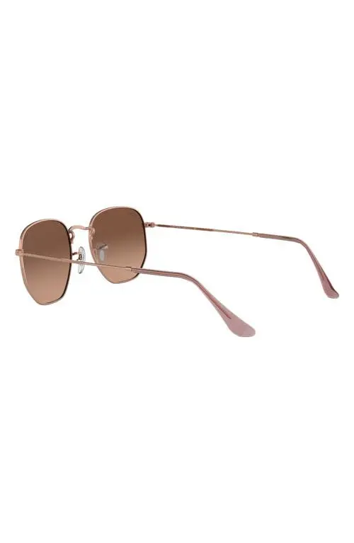 Ray-ban 54mm Hexagonal Sunglasses - Copper