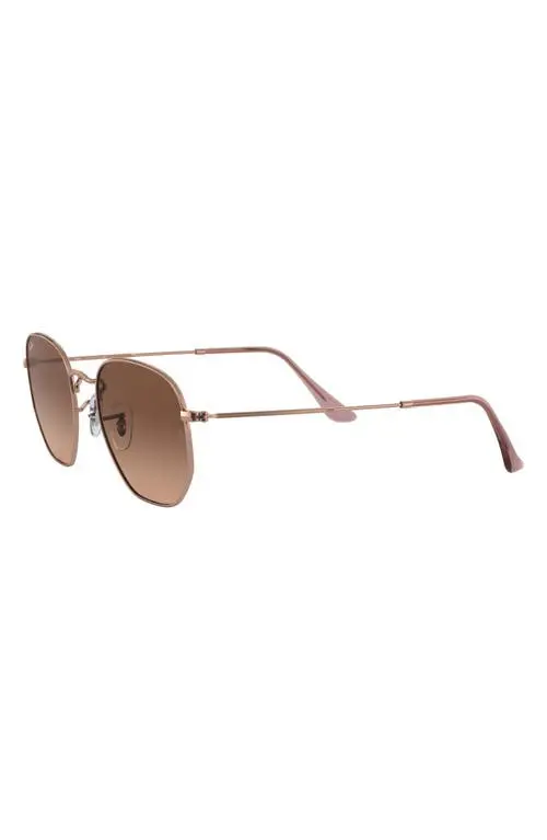 Ray-ban 54mm Hexagonal Sunglasses - Copper