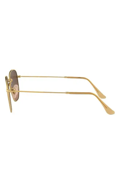 Ray-ban 54mm Hexagonal Sunglasses - Gold