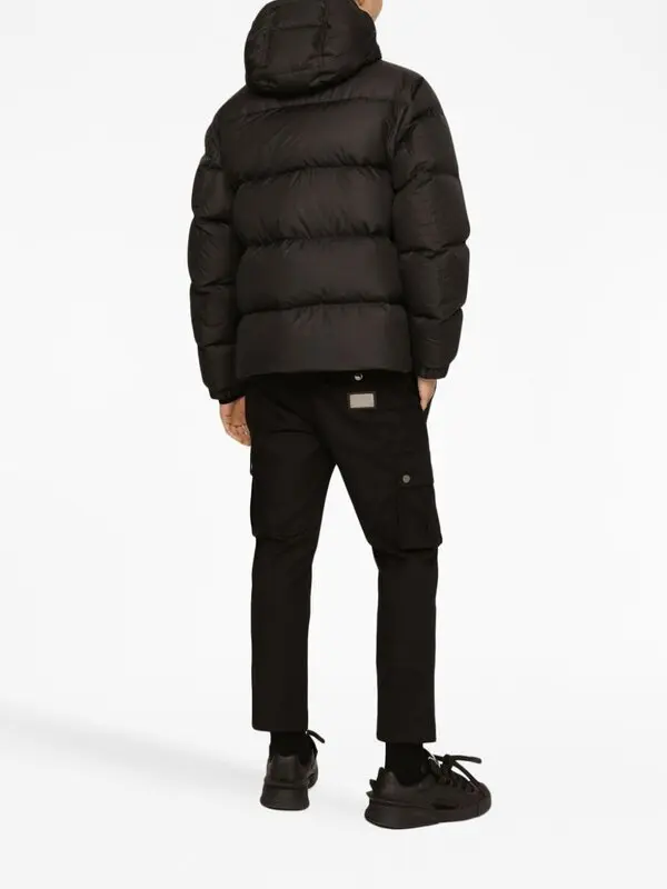 Dolce & Gabbana Plate Down Jacket - Black - 25% Off | Editorialist