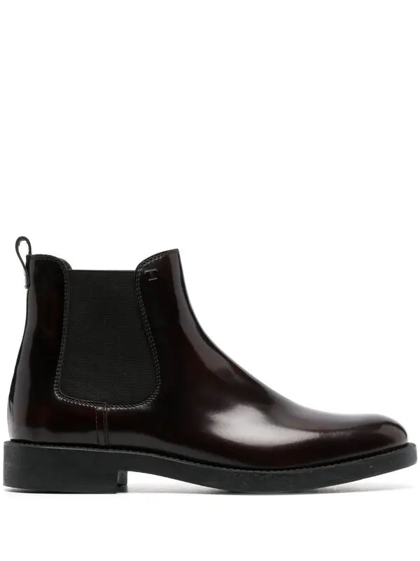 TOD'S Leather Chelsea Boots - Red