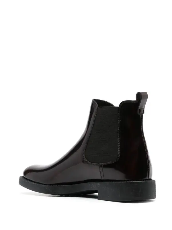 TOD'S Leather Chelsea Boots - Red