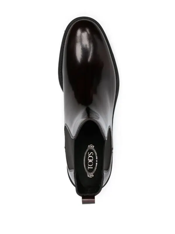 TOD'S Leather Chelsea Boots - Red