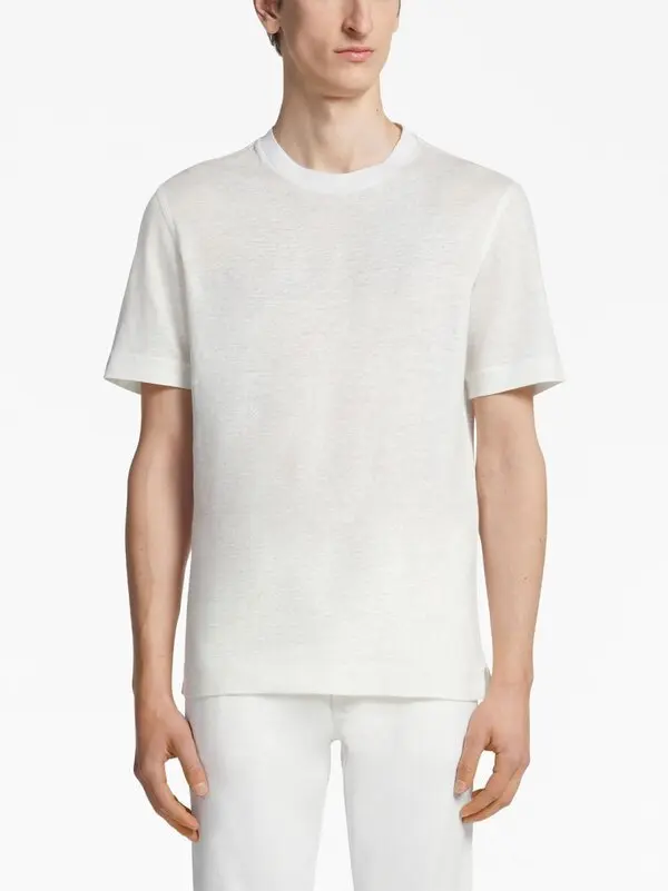 Zegna Short-sleeve Linen T-shirt