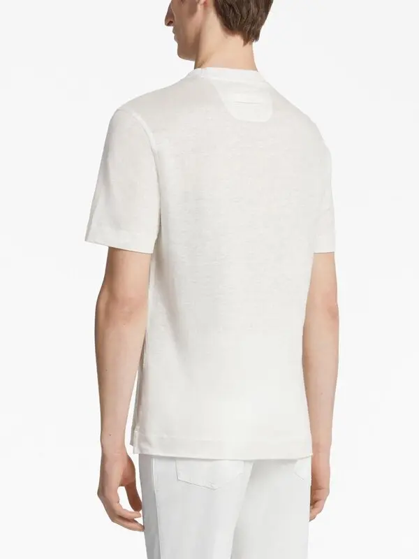 Zegna Short-sleeve Linen T-shirt