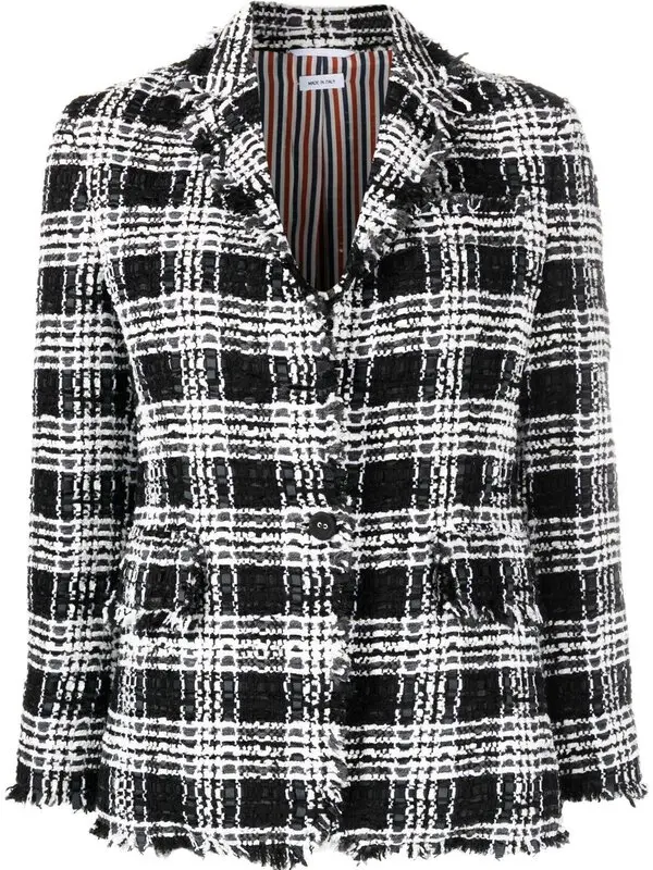 Thom Browne Check-pattern Tweed Jacket