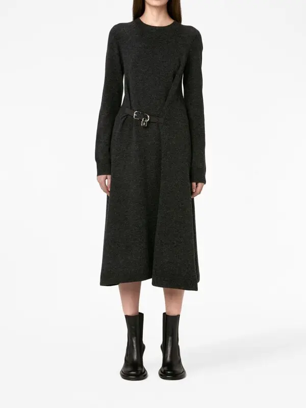Jw Anderson Padlock-Detail Knitted Dress In Black - 50% Off | Editorialist