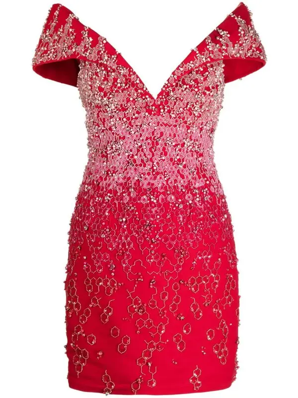 SAIID KOBEISY Canton Beaded Dress