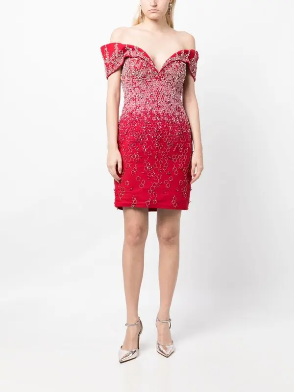 SAIID KOBEISY Canton Beaded Dress