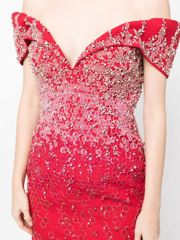 SAIID KOBEISY Canton Beaded Dress