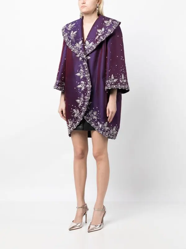 SAIID KOBEISY Mikado Beaded Satin Jacket