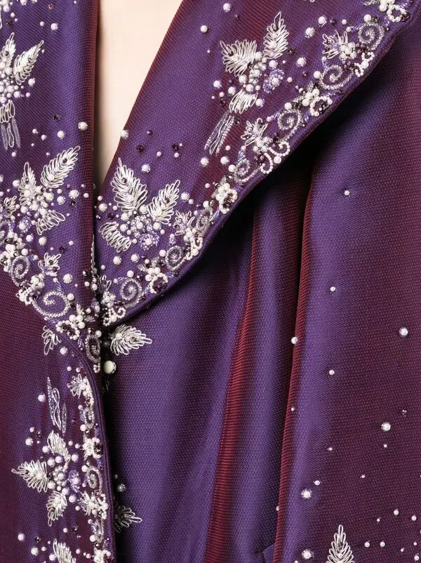 SAIID KOBEISY Mikado Beaded Satin Jacket