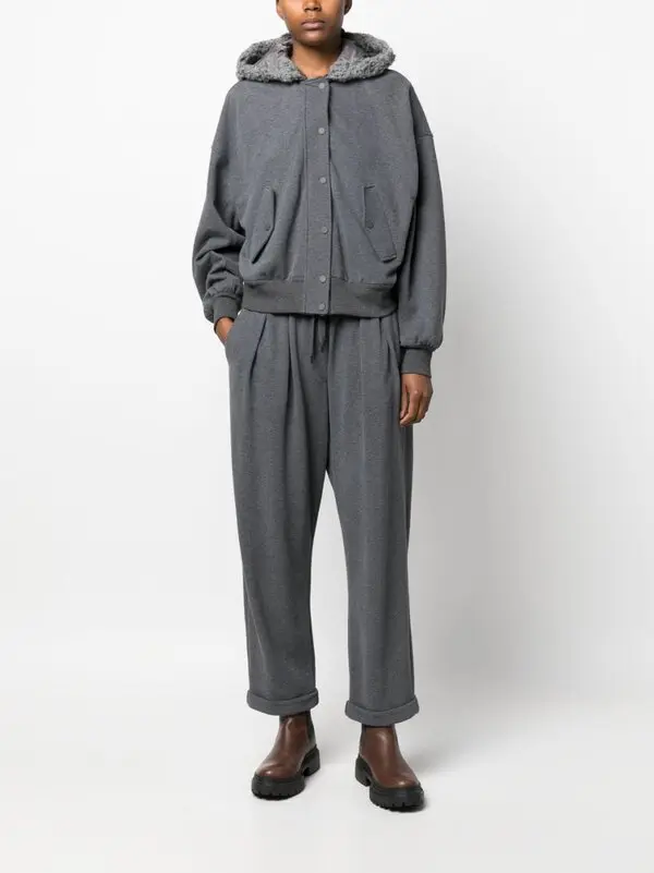 Brunello Cucinelli Pleated Cropped Track Pants