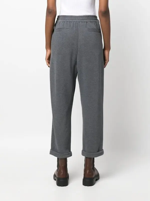 Brunello Cucinelli Pleated Cropped Track Pants
