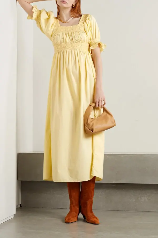 sachin and babi light blue dress High Waist Ruched Pencil Skirt