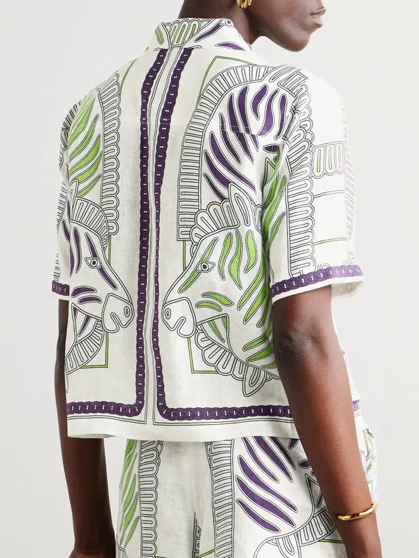 Tory Burch Printed Linen Shirt