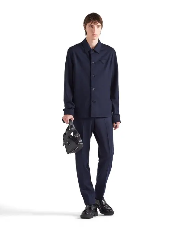 Prada Wool And Cashere Shirt - Blue