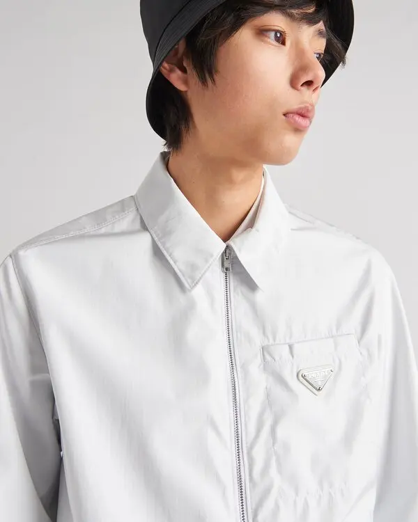 Prada Re-Nylon Blouson Jacket - White | Editorialist