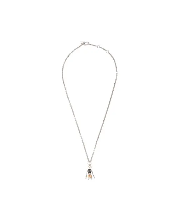 Prada Robot Jewels Pendant Necklace - Gold/silver