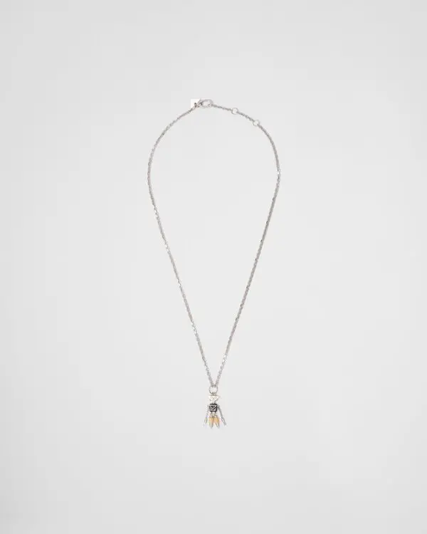 Prada Robot Jewels Pendant Necklace