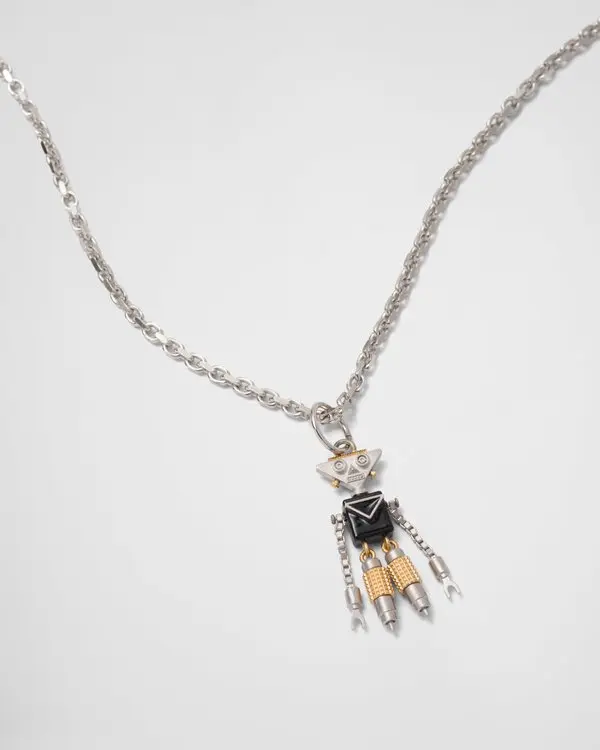 Prada Robot Jewels Pendant Necklace
