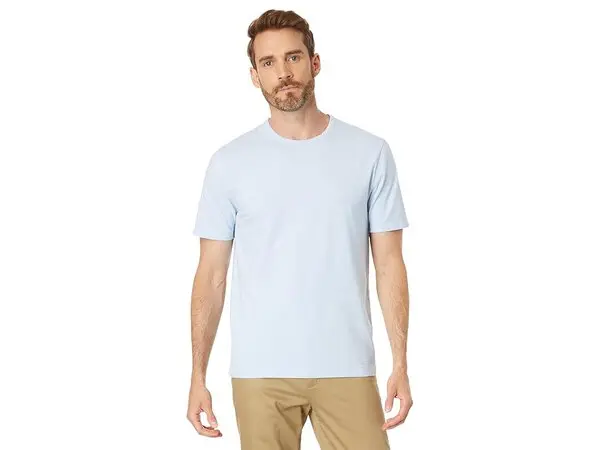 Vince Garment Dye Fleck Stripe Short Sleeve Crew Clothing Washed Porcelain