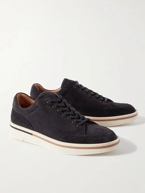 Dunhill Metropolitan Suede Sneakers Eu 39 In Blue - 40% Off 