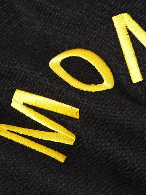 Moncler 7 Frgmt Hiroshi Fujiwara Celsia Wool-blend Felt And Full-grain Leather Down Varsity Jacket