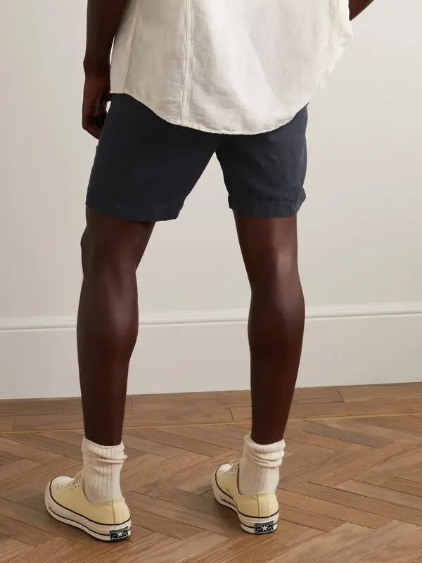 Orlebar Brown Cornell Slim-fit Linen Shorts - Blue