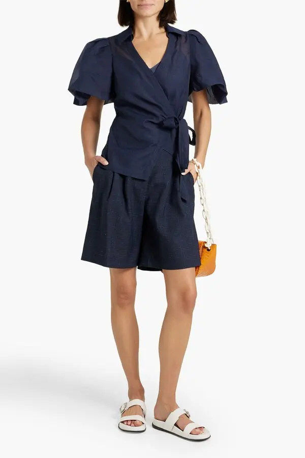 Simkhai Carolina Organza Wrap Top