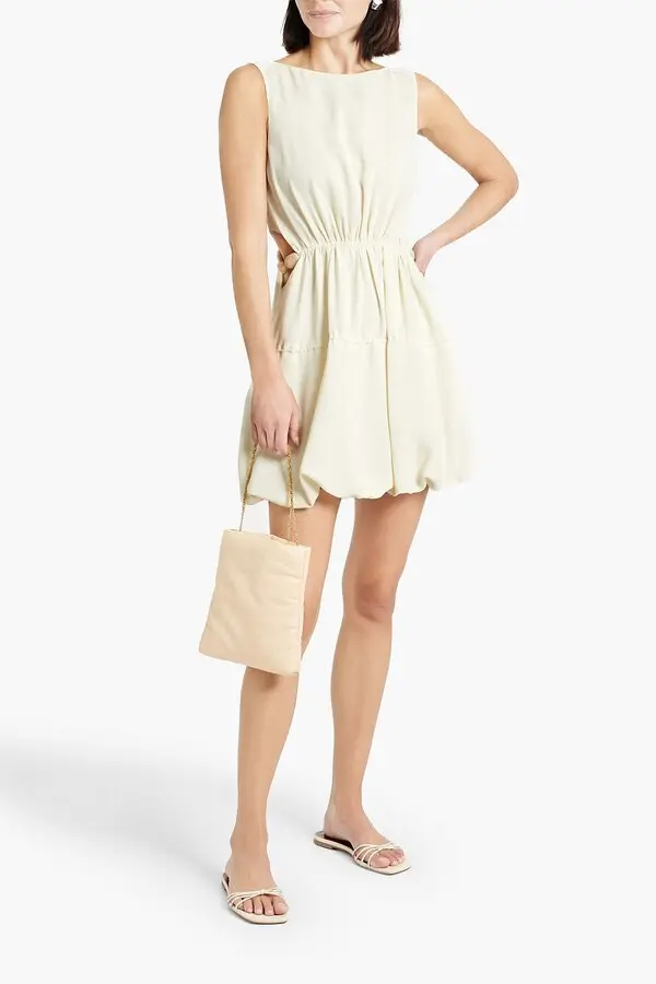 Simkhai Romy Embellished Cutout Woven Mini Dress