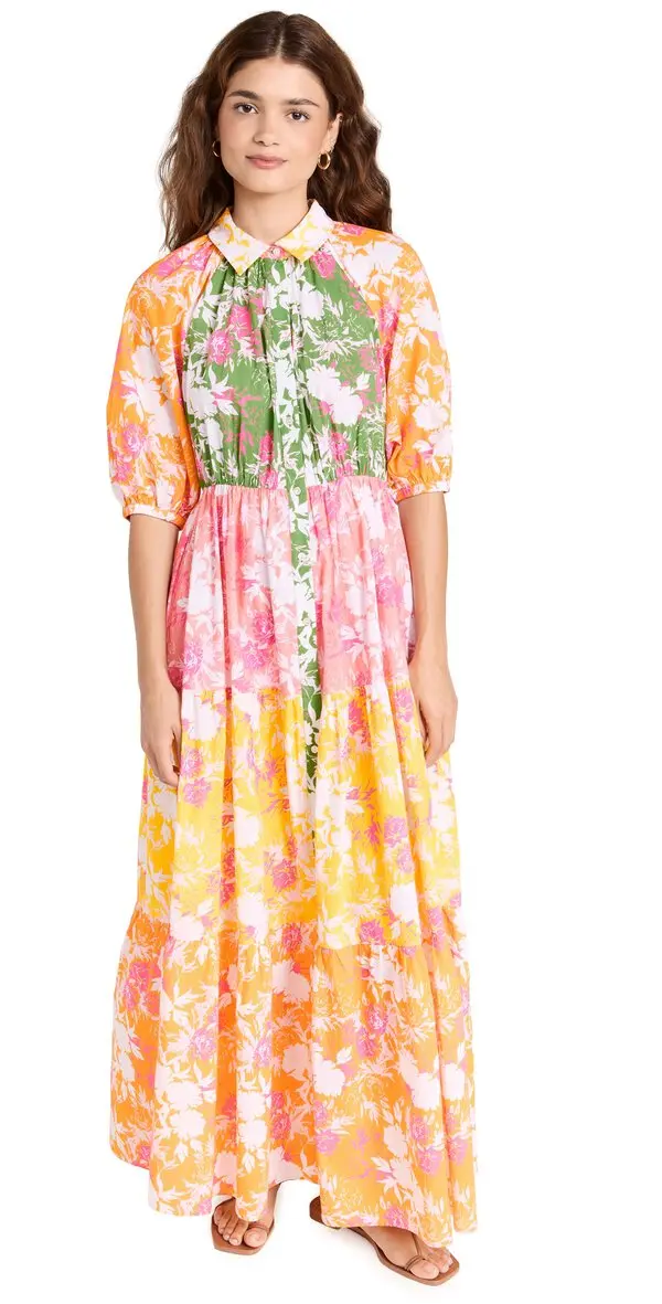Playa Lucila Floral Printed Maxi Dress In Orange/Pink Multi - 40% Off |  Editorialist