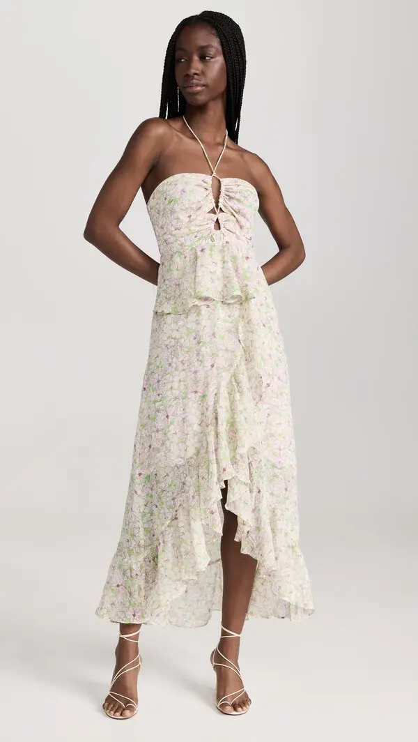 green emerald velvet dress Astr The Label Ivanna Dress main image 1