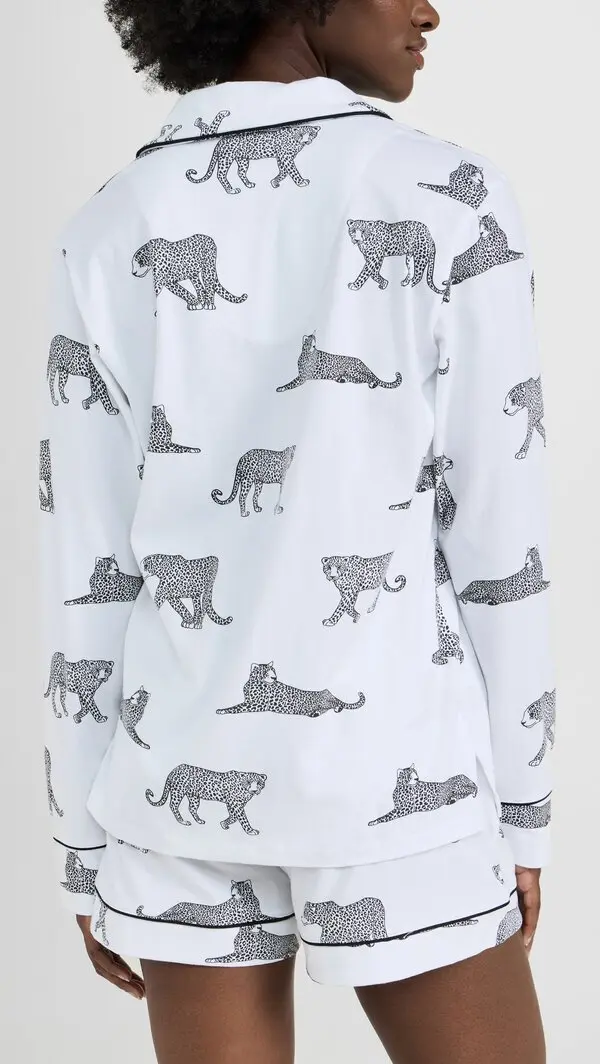 PETITE PLUME Luxe Pima Cotton Panthère De Paris Short Set