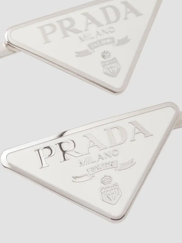 Prada Metal Hair Pins - White