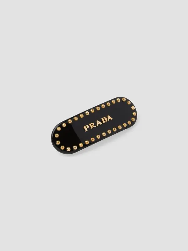 Prada Plex Hair Clip - Black
