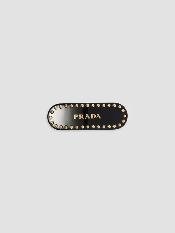 Prada Plex Hair Clip - Black