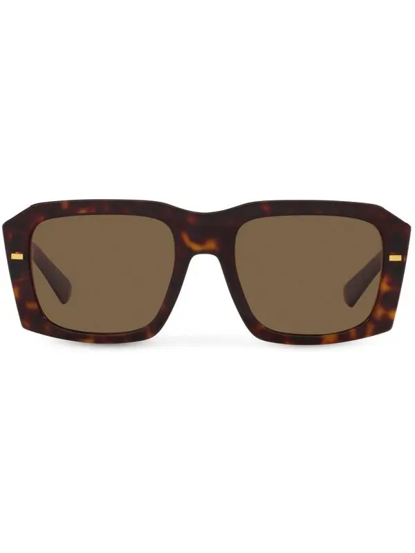 Dolce & Gabbana Tortoiseshell Square Frame Sunglasses - Brown