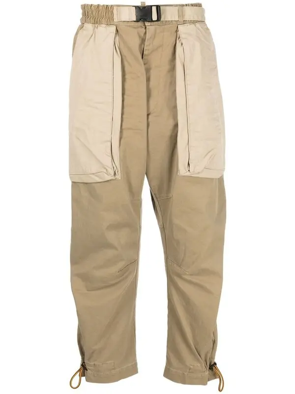 Dsquared2 Belted-waist Cropped Trousers - Neutrals