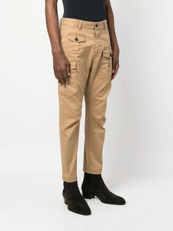 Dsquared2 Tapered Cargo Trousers - Brown