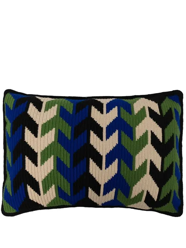 Colville Arrow Jacquard Rectangular Cushion - Black