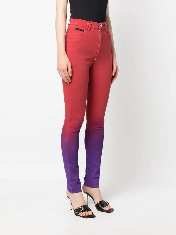 Philipp Plein High-waisted Ombré Jeggings