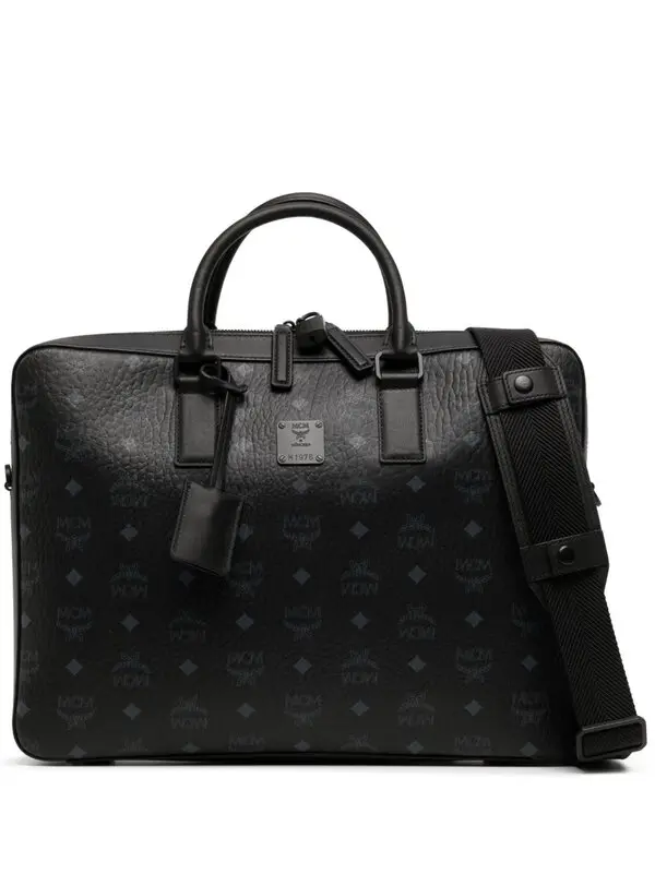 Mcm Large Klassik Monogram Tote Bag - Black