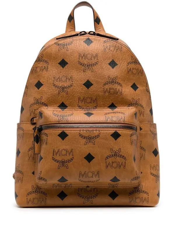 Mcm Visetos-Print Backpack In Brown - 20% Off | Editorialist