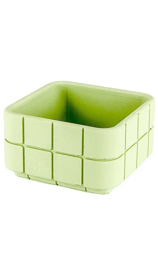 BLOCK Tile Square Pot In Green